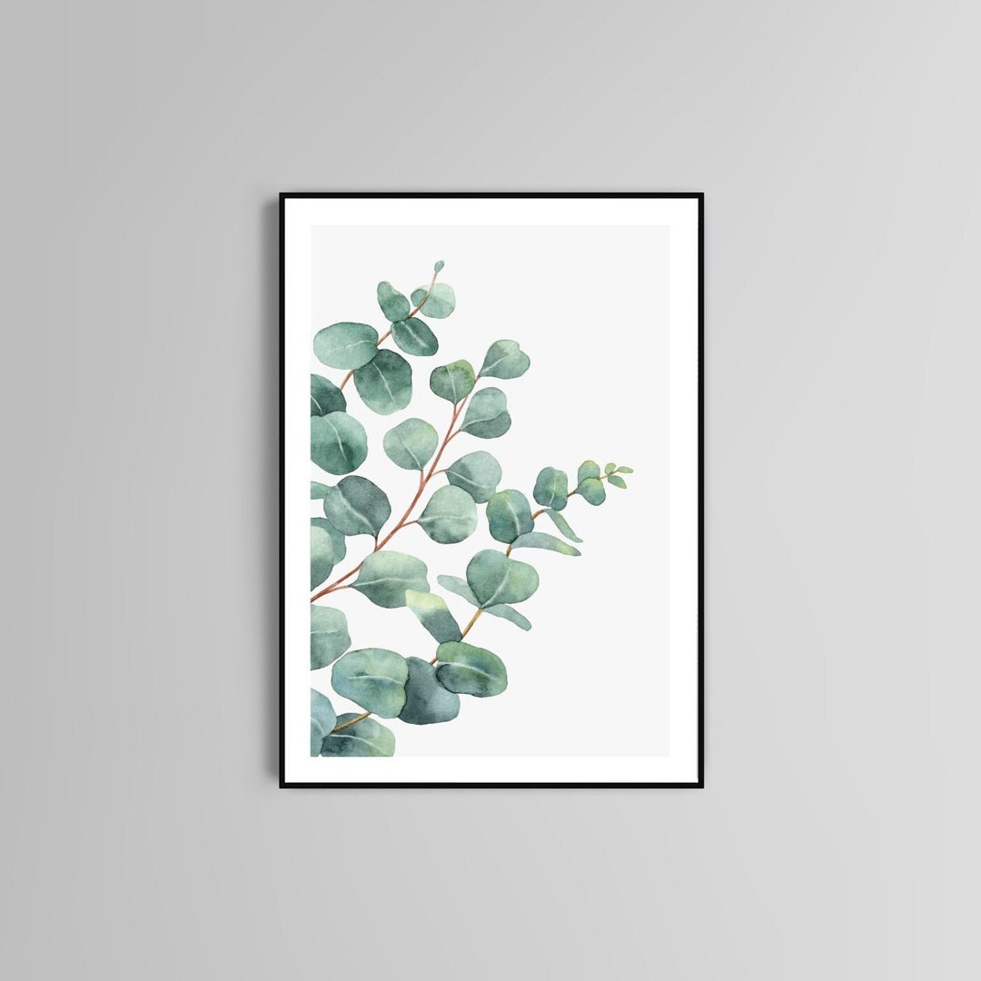 Eucalyptus Poster Print Home Wall Art Decor Botanical Watercolour - Etsy