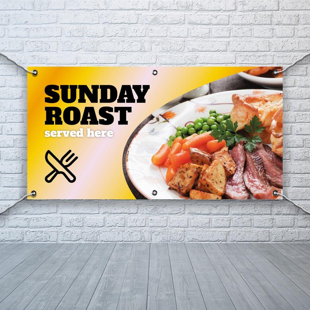 Pcv Banner Printing Sunday Roast Dinner Promotional Advertisement ...