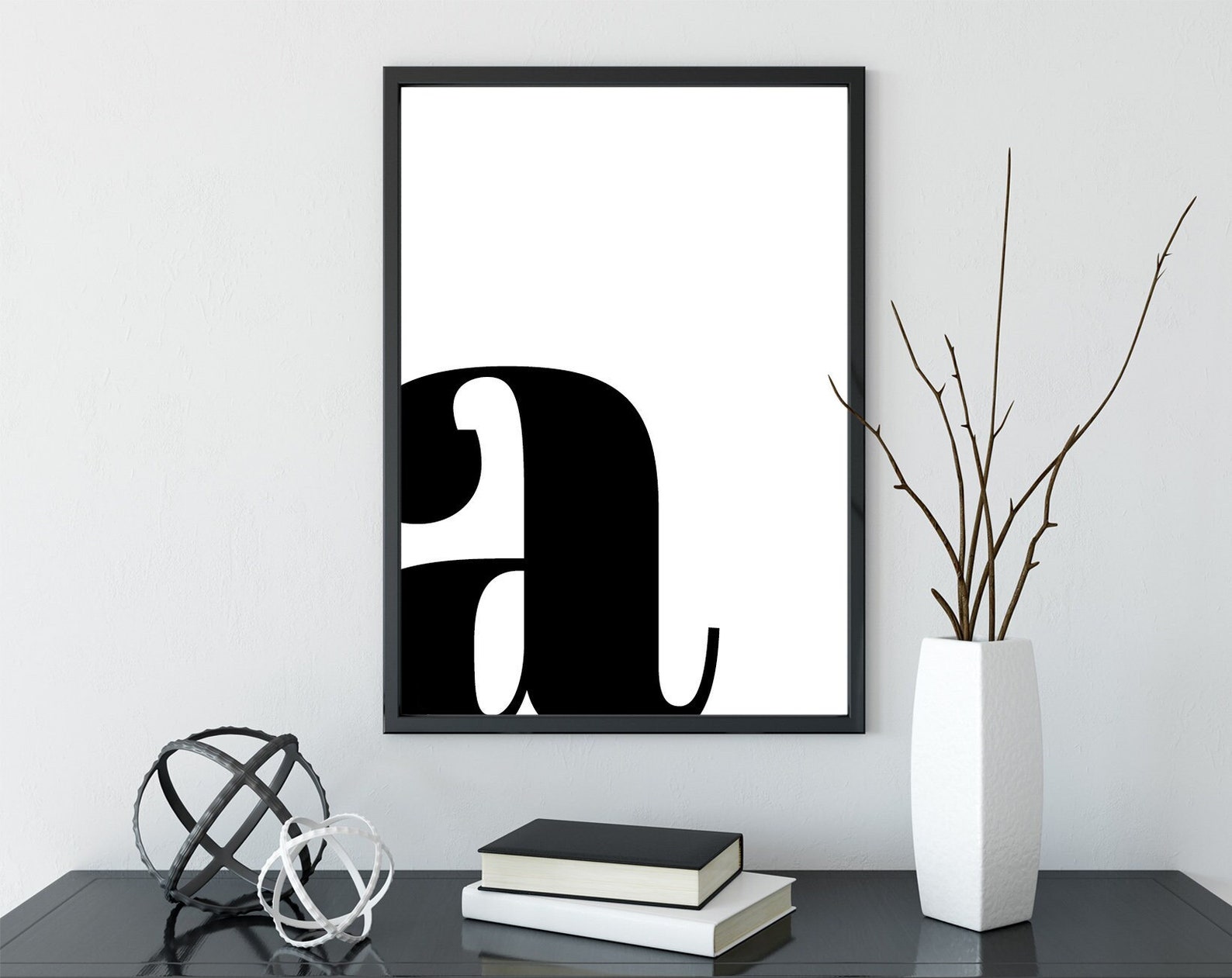 Letter a Poster Print Home Wall Art Decor Letter Modern Minimalistic ...