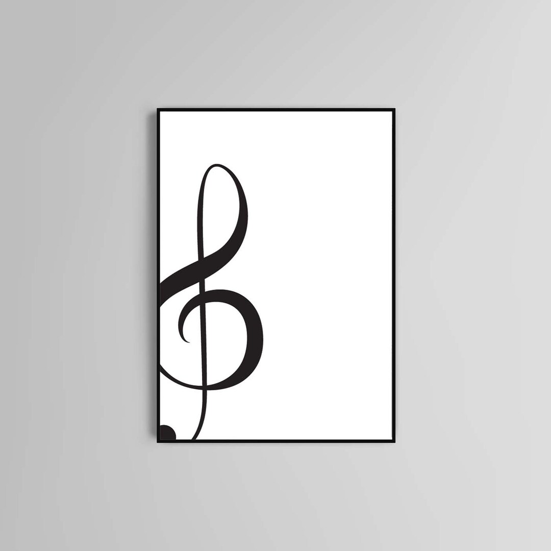 Treble Clef Poster Print Home Wall Art Decor Music Modern Design - Etsy