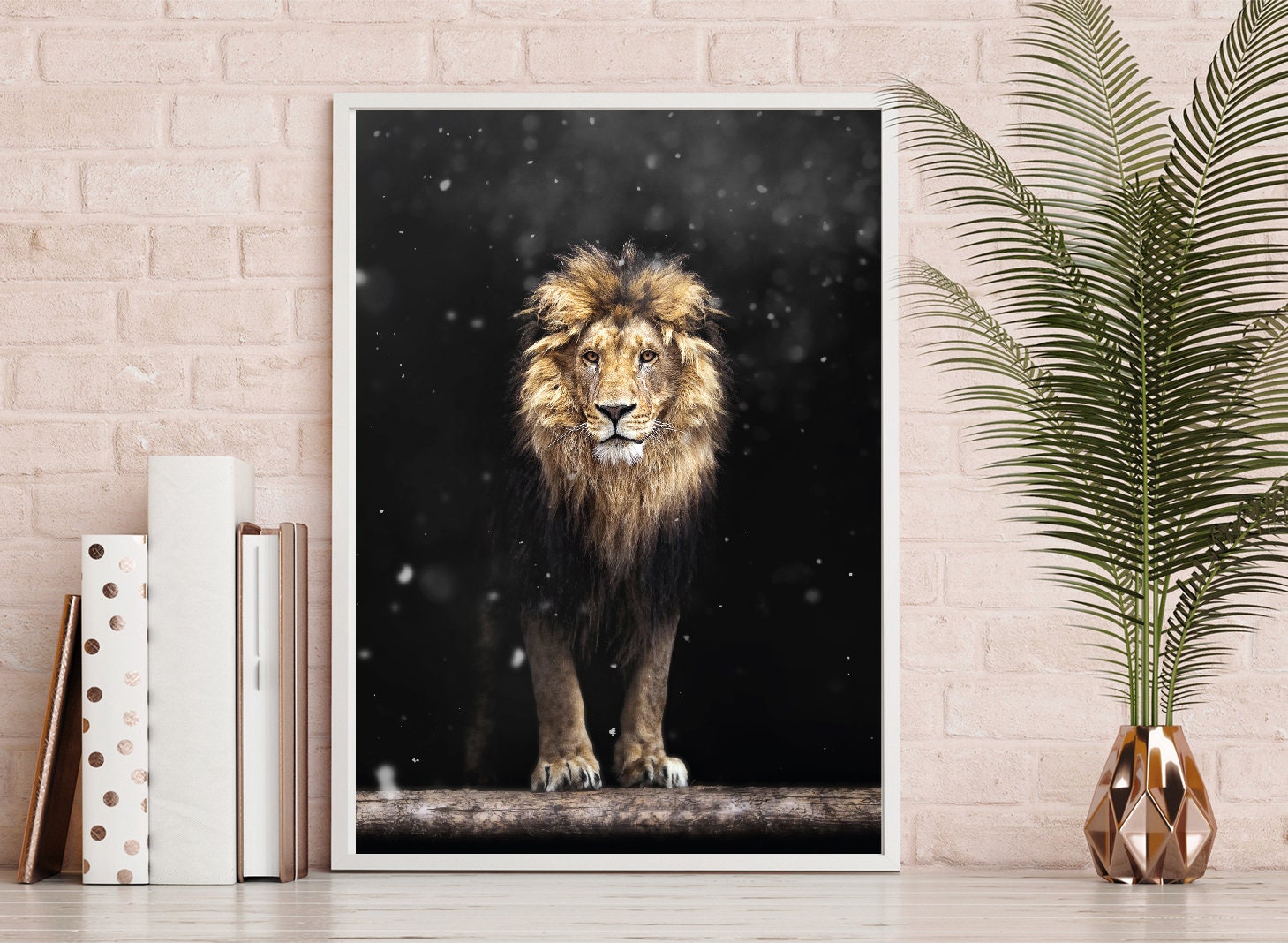 Lion Poster Print A4 A3 A2 A1 on 200gsm satin paper | Etsy