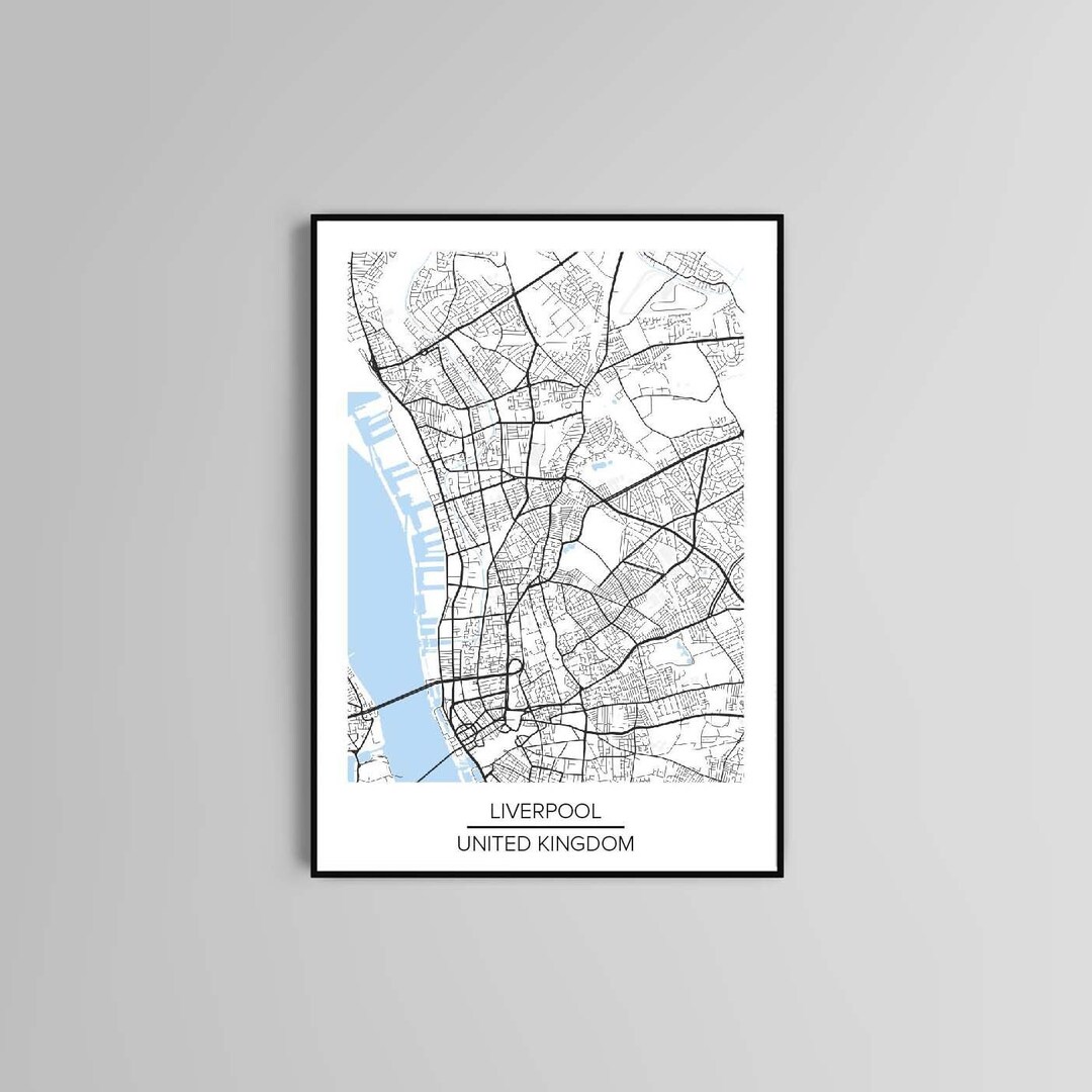 Liverpool Map Poster Wall Art Poster Print Home Accessories City Print ...