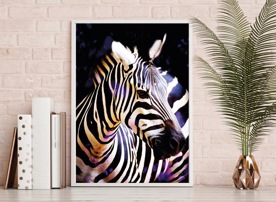Zebra Poster Print Animal Print Home Decor Wall Art Eco - Etsy UK