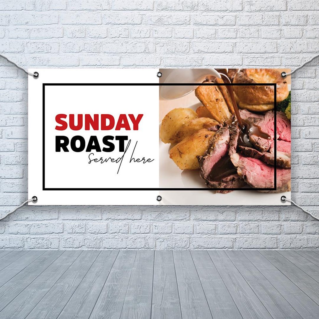 Pcv Banner Printing Sunday Roast Dinner Promotional Advertisement ...
