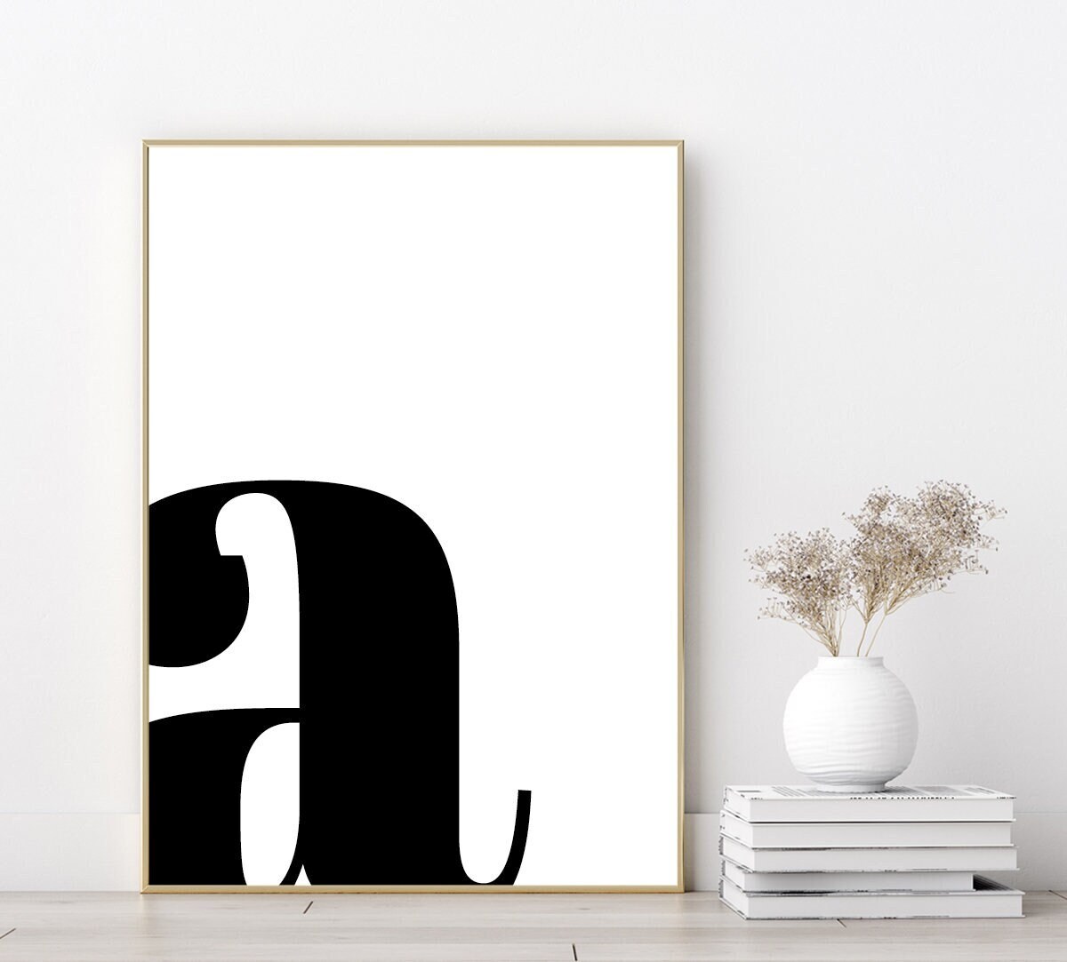 Letter a Poster Print Home Wall Art Decor Letter Modern Minimalistic ...