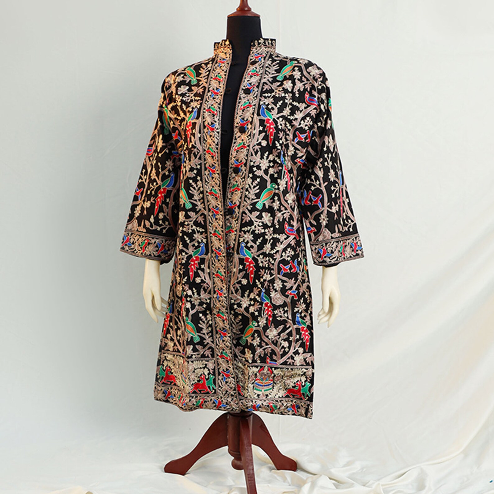 Black Embroidered Long Jacket for Pakistani Wedding Eid Dress - Etsy