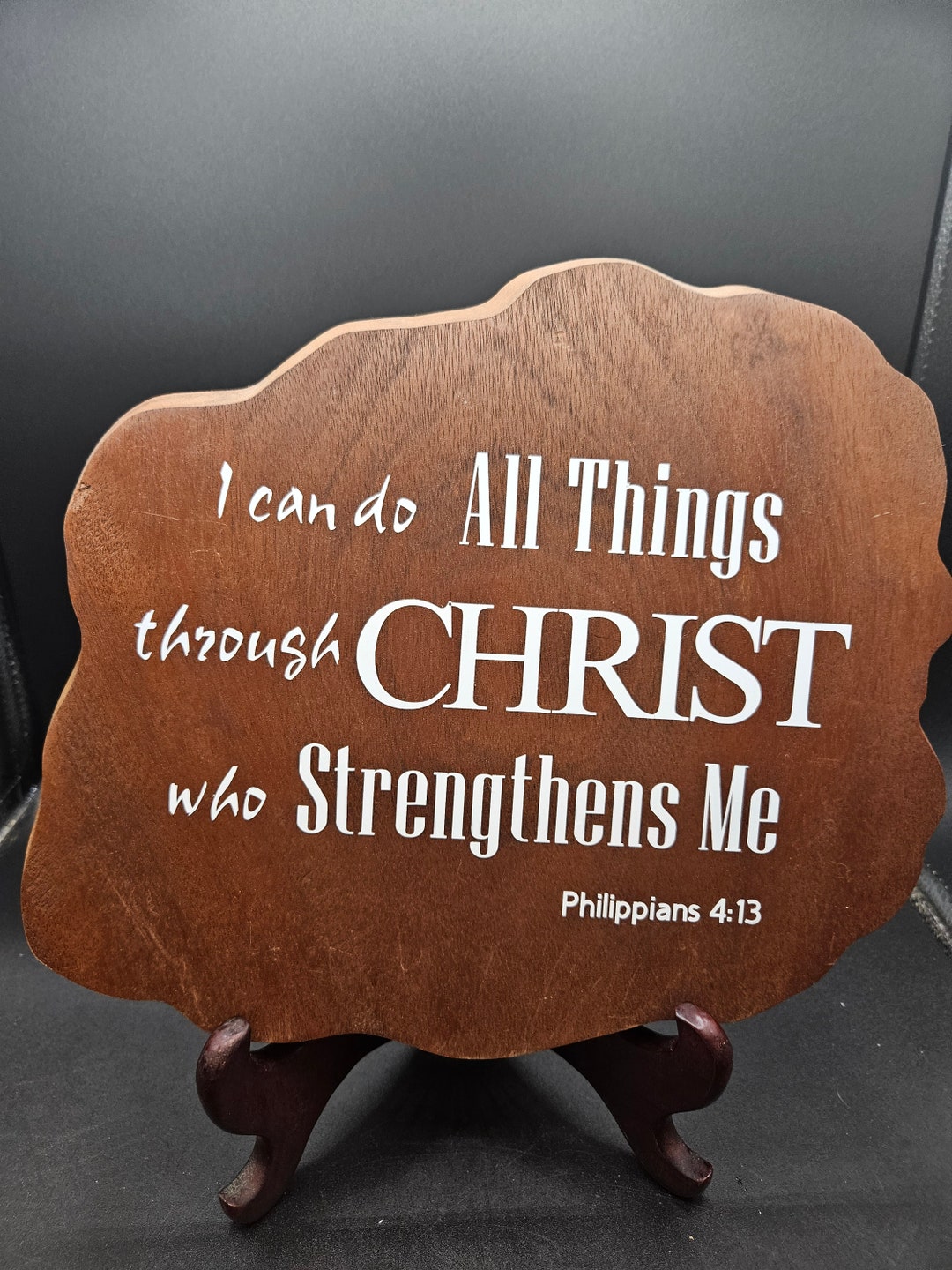 Hand Made Wooden Wall Plaque W/bible Verse - Etsy