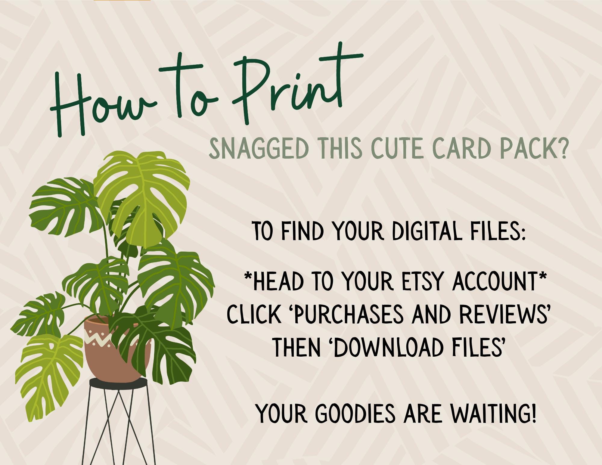 Plant Pun Greeting Cards: 8 Printable 5x7 Designs (digital Download) - Etsy