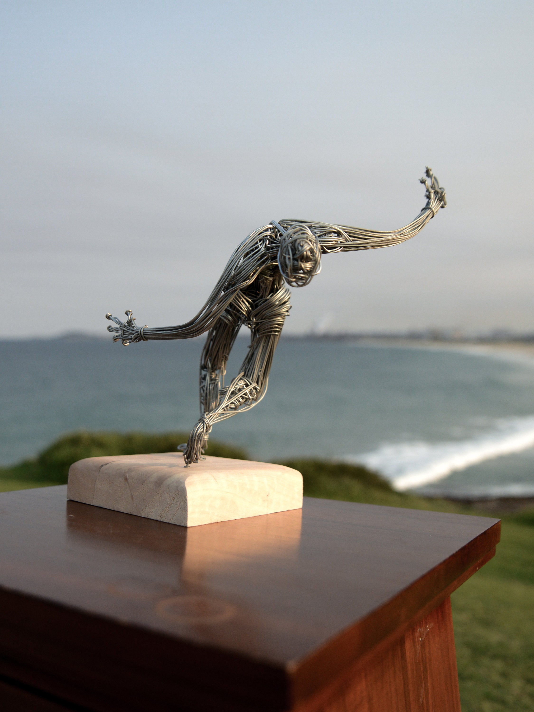 Dancing Man Wire Figurine, Wire Sculpture, Metal Sculpture, Human ...