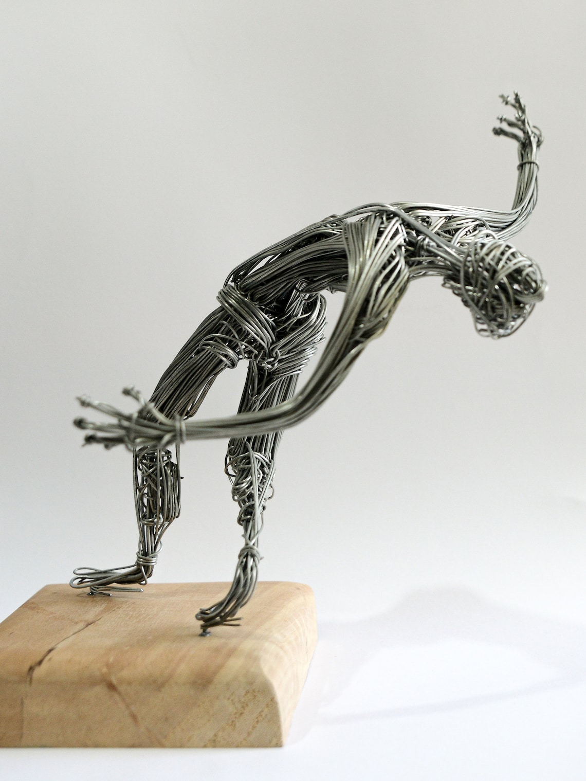 Dancing Man Wire Figurine, Wire Sculpture, Metal Sculpture, Human ...