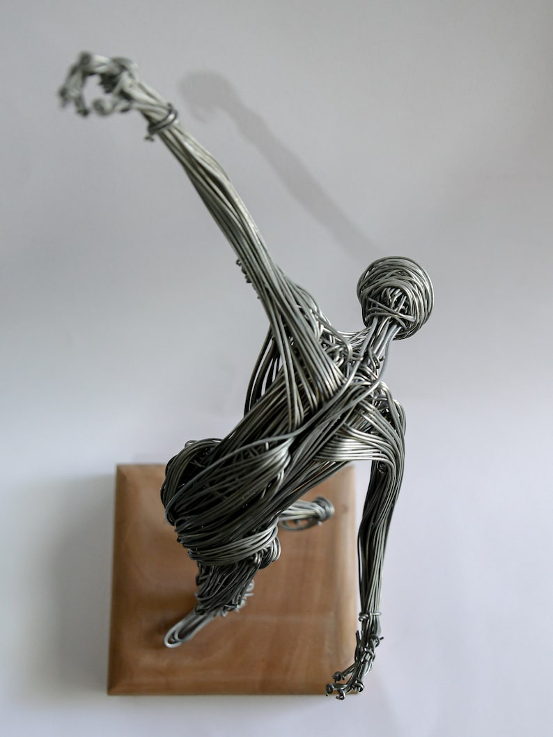Dancing Man Wire Figurine, Wire Sculpture, Metal Sculpture, Human ...