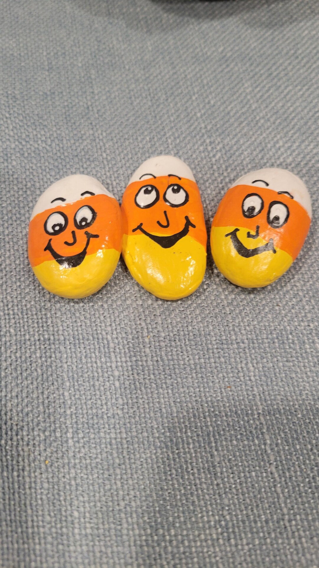 Set of 3 Small Rocks. Hand Painted Rocks. Decorative Rocks for Home or ...