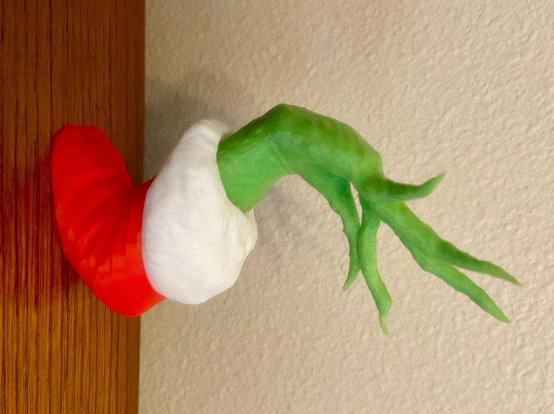 3D Printed Grinch Hand Hook – Ornament Hanger, Whimsical Christmas ...