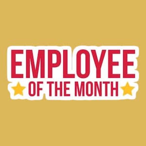 Employee of the Month Sticker 5x2 Worker Appreciation Decal, Gift for ...