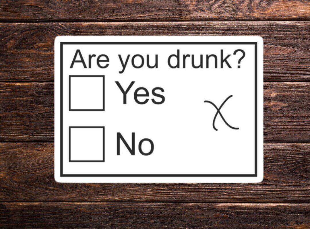 Are You Drunk Sticker 3x2 Funny Decal for Car Great Gag - Etsy
