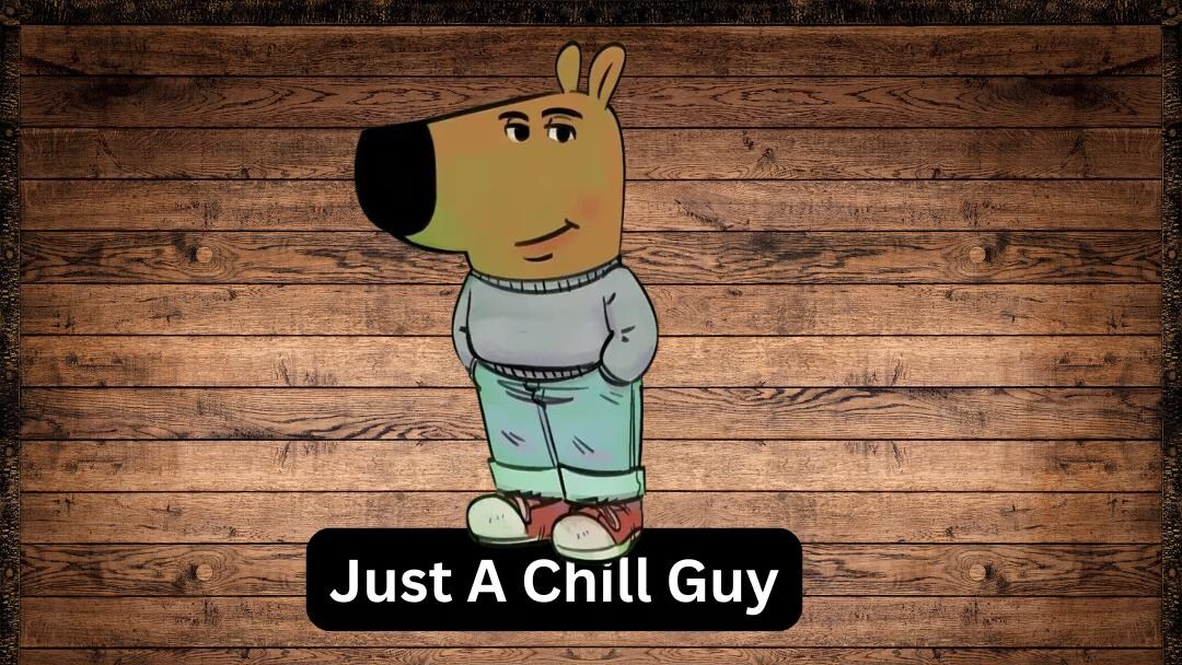 Just A Chill Guy Funny Dog Meme Sticker (3x3), Funny Tool Box Sticker ...