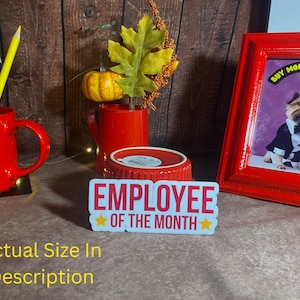 Employee of the Month Sticker 5x2 Worker Appreciation Decal, Gift for ...