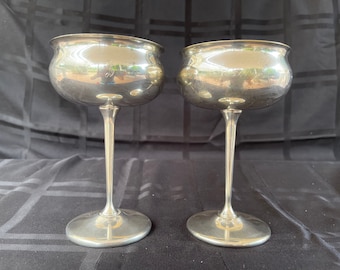 Silver Toasting Goblets - Etsy