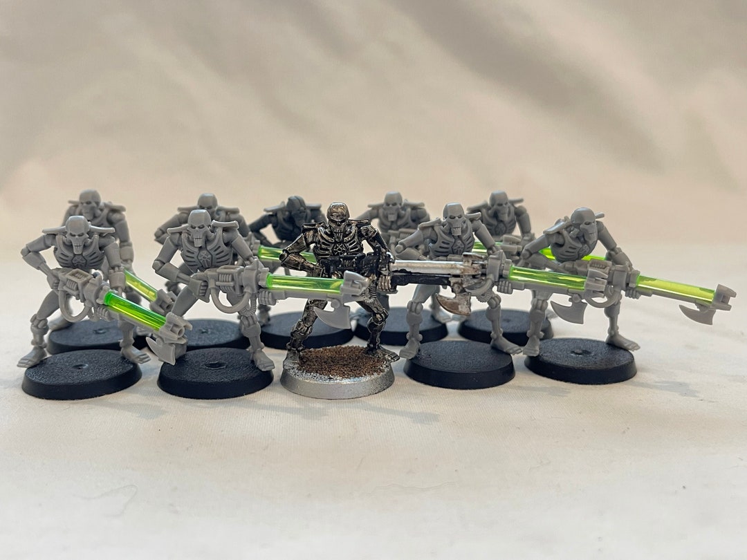 Warhammer 40k Unpainted Necron Warriors With Painted Chrome - Etsy