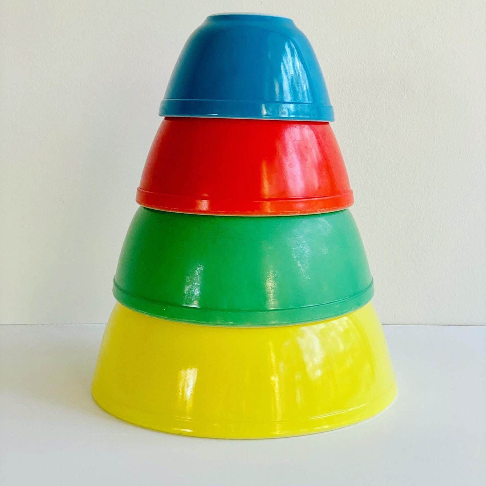 Pyrex Primary Colors Nesting Bowls Complete Set - Etsy