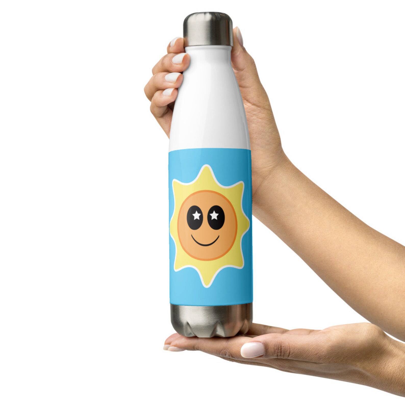 Happy Sun Stainless Steel Water Bottle - Etsy UK