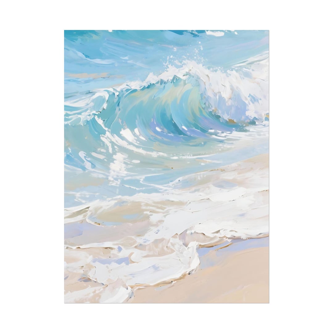 Ocean Wave Beach Poster | Rolled Poster, Seaside Wall Art - Etsy