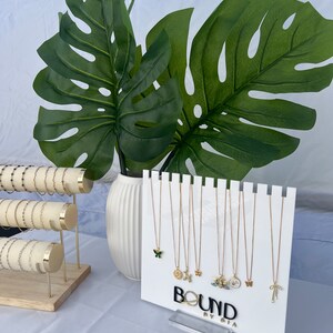 Acrylic Jewelry Display, Necklace and Bracelet Permanent Jewelry ...