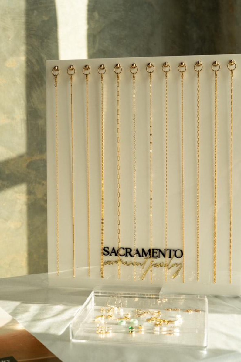 Permanent Jewelry Bracelet and Chain Display, Vendor Event, Table Sign ...