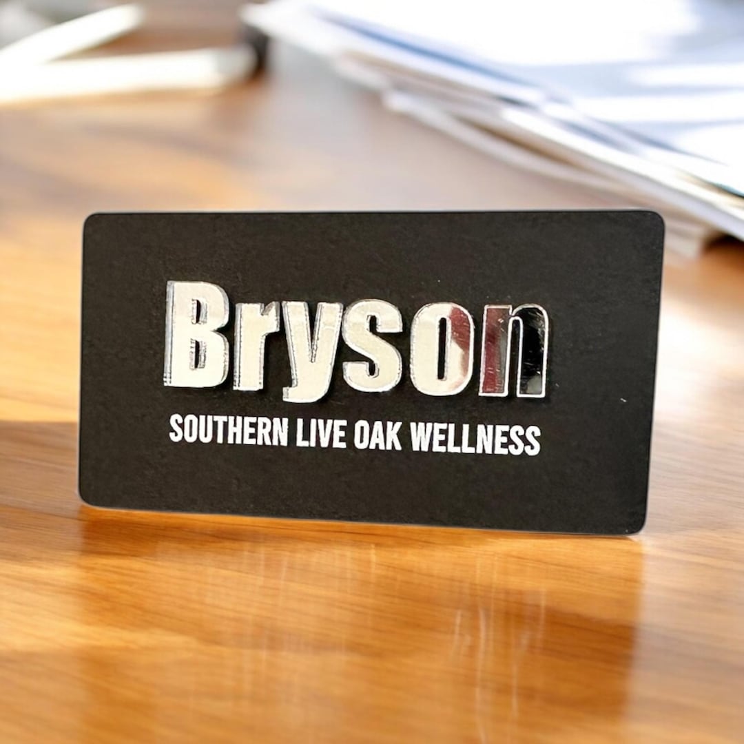 Acrylic Magnetic Name Tag, Custom Printed and 3D Lettering, Office ...