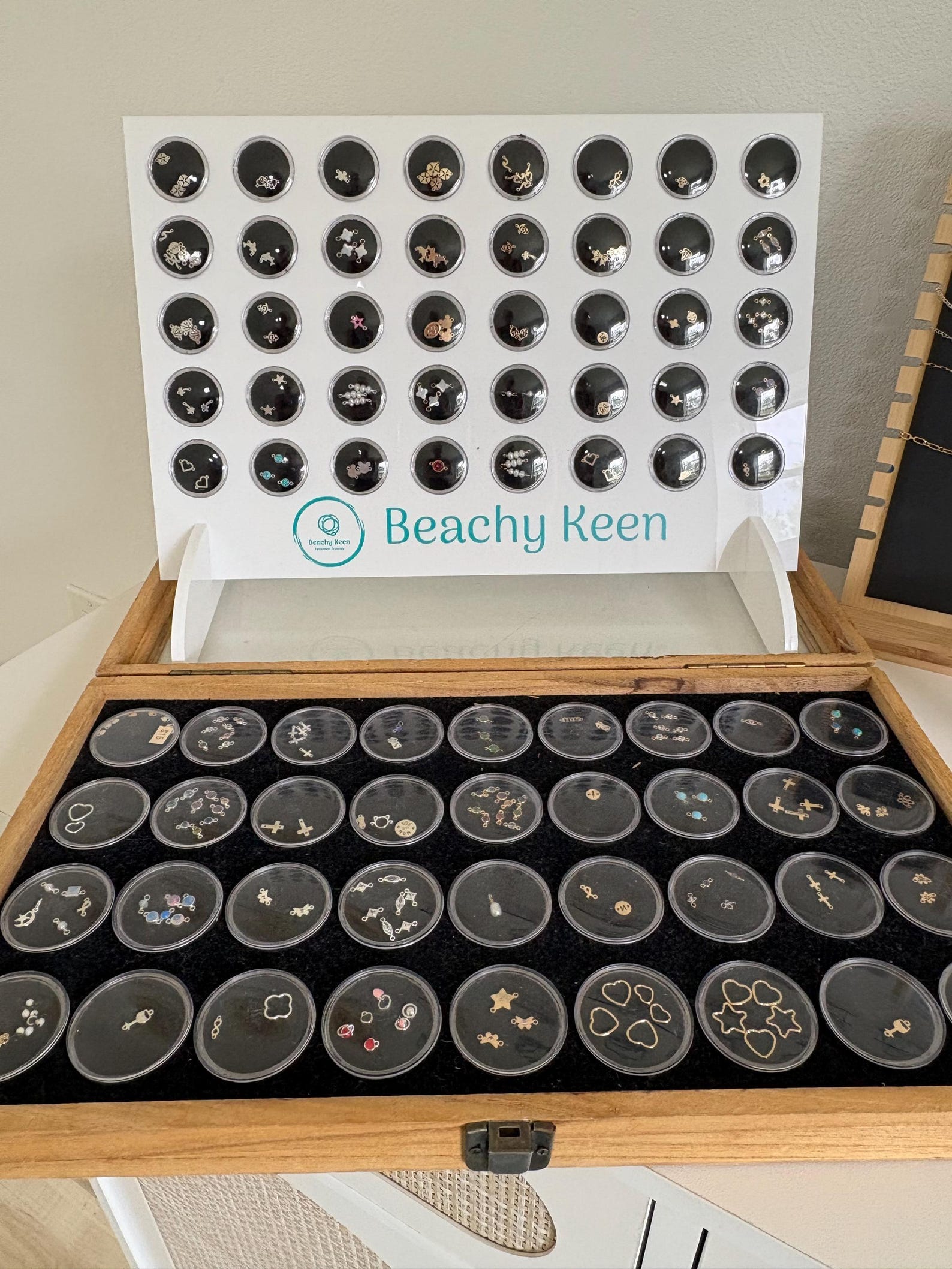 Acrylic Gem Holder With 40 Jars | Custom Logo Jewelry Display - Etsy