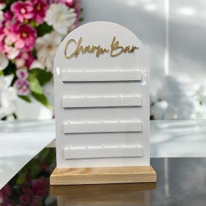 Mini Charm Bar 20 Hooks for Charms, Tabletop Vendor Display, Acrylic ...
