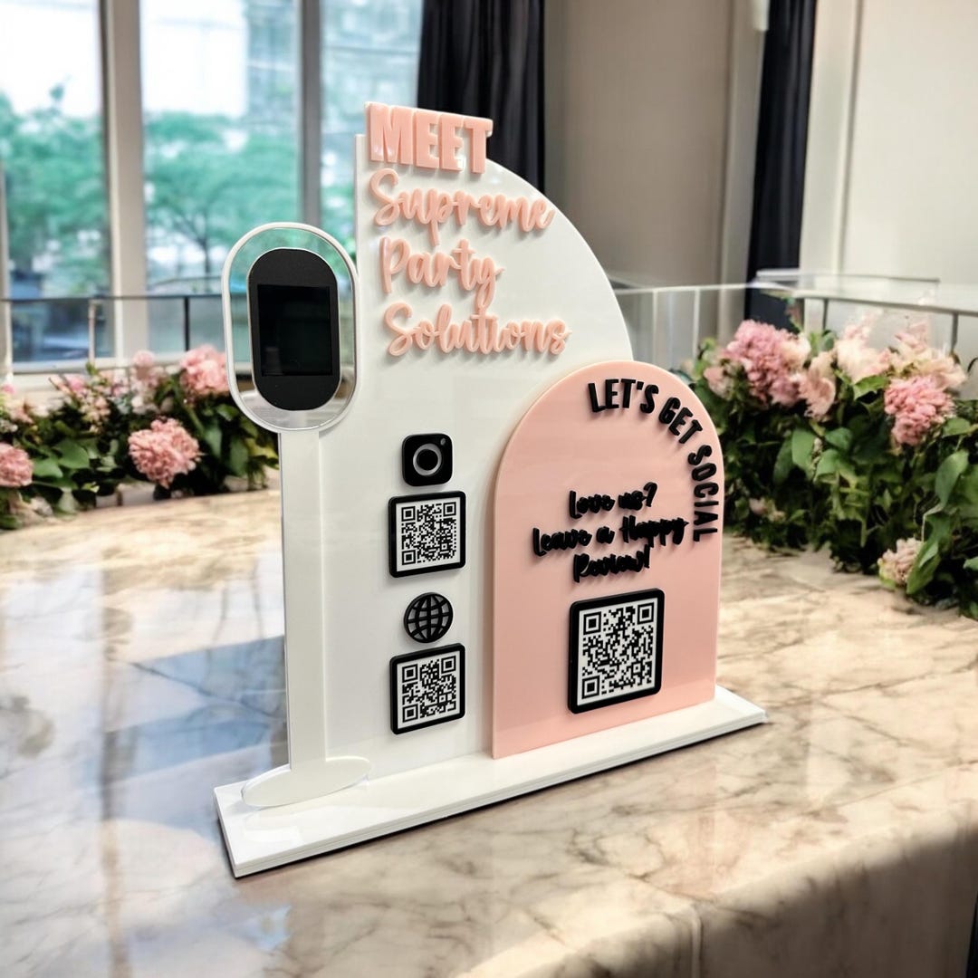 Custom QR Code Sign With Acrylic Photobooth – Perfect for Photobooth ...