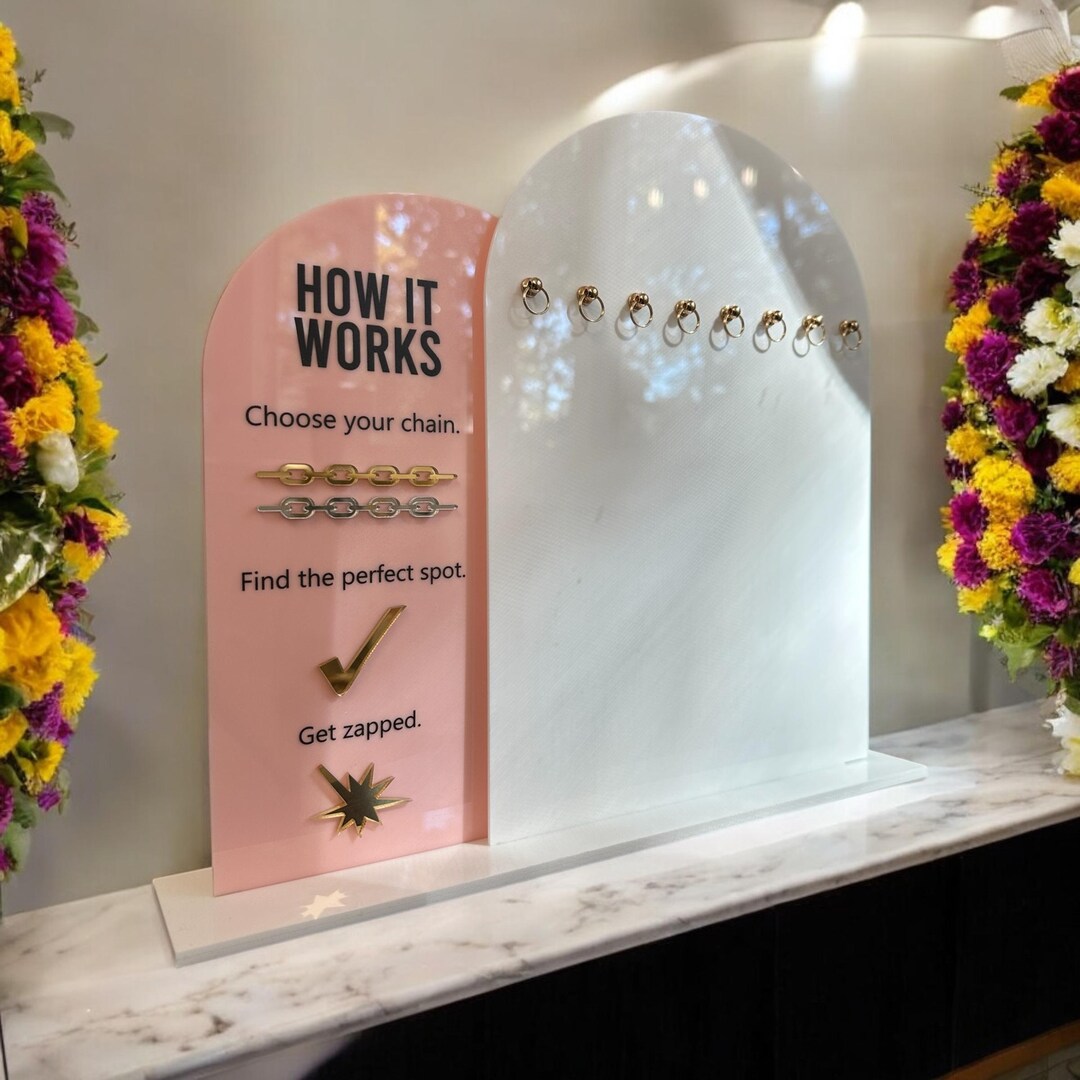 Double Arch Permanent Jewelry Bracelet and Chain Display, Vendor Event ...