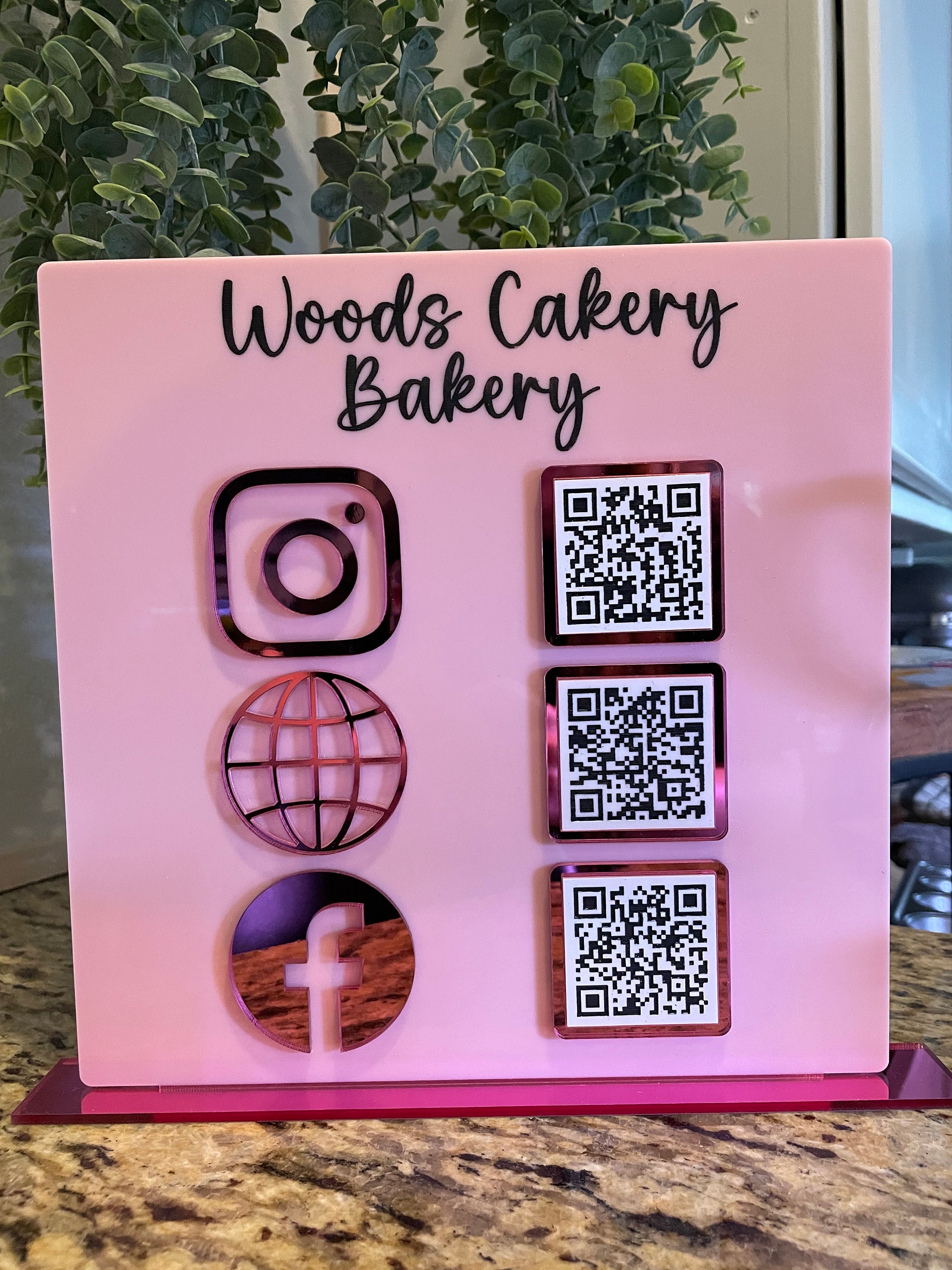 Custom QR Code Business Sign Social Media Payment Sign - Etsy