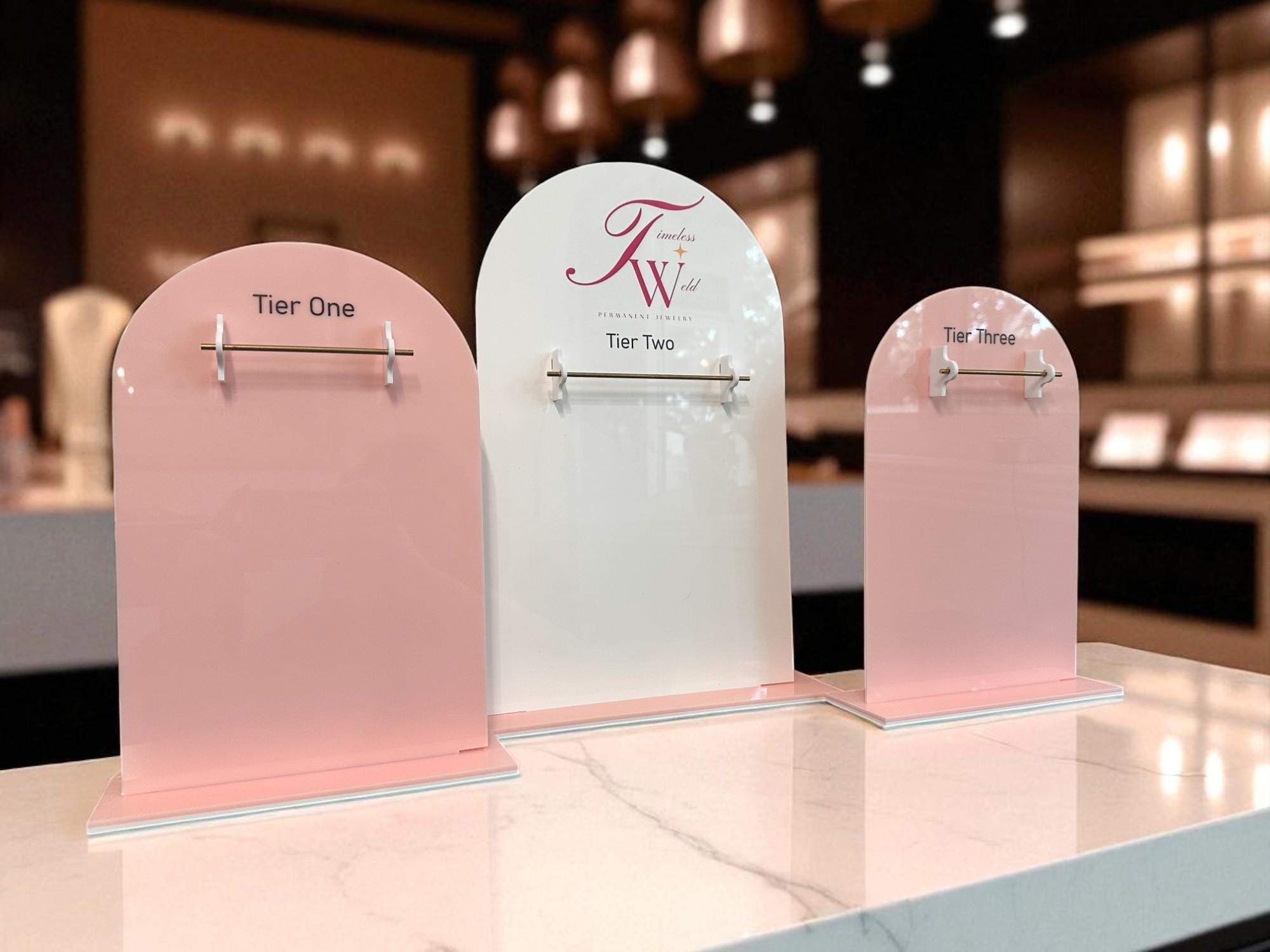 Arched Acrylic Permanent Jewelry Display Stand for Pop-up Booths - Etsy