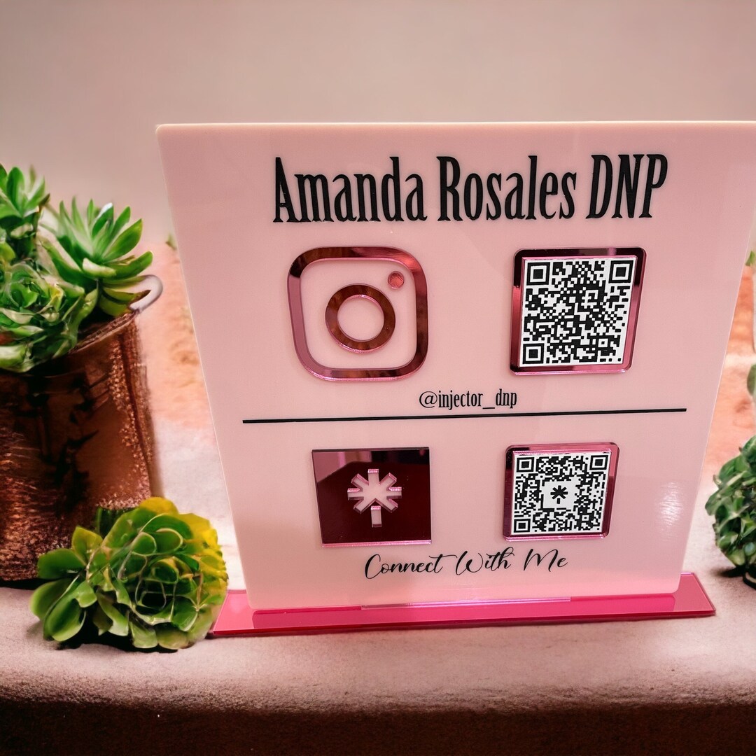 QR Code Sign, Acrylic Business Sign With Custom Business Name, Payment ...