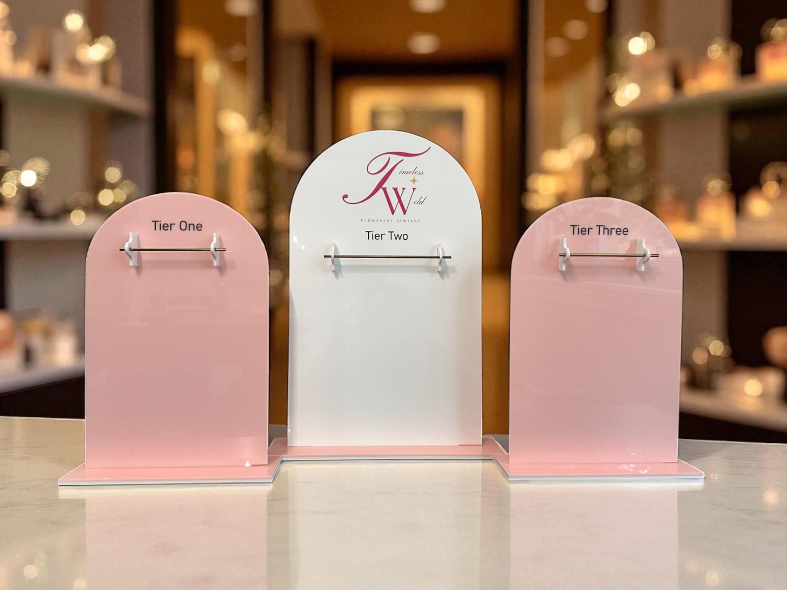 Arched Acrylic Permanent Jewelry Display Stand for Pop-up Booths - Etsy