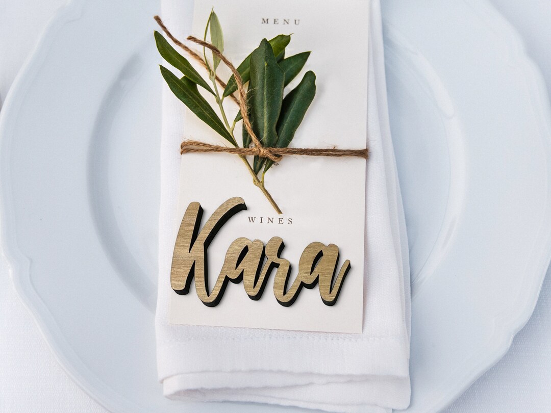 Wedding Decor, Wedding Table Decor, Wedding Place Names, Wood Wedding ...