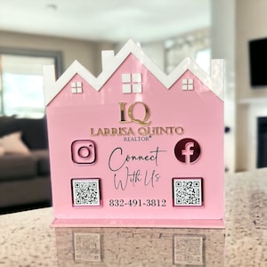 Realtor QR Code Sign, House Review Sign, Payment Sign, Tabletop Vendor ...
