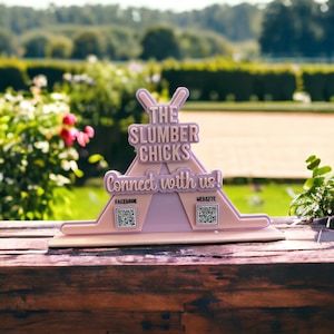 Tent Two or Three QR Code Sign, Sleepover Business, Social Media and ...