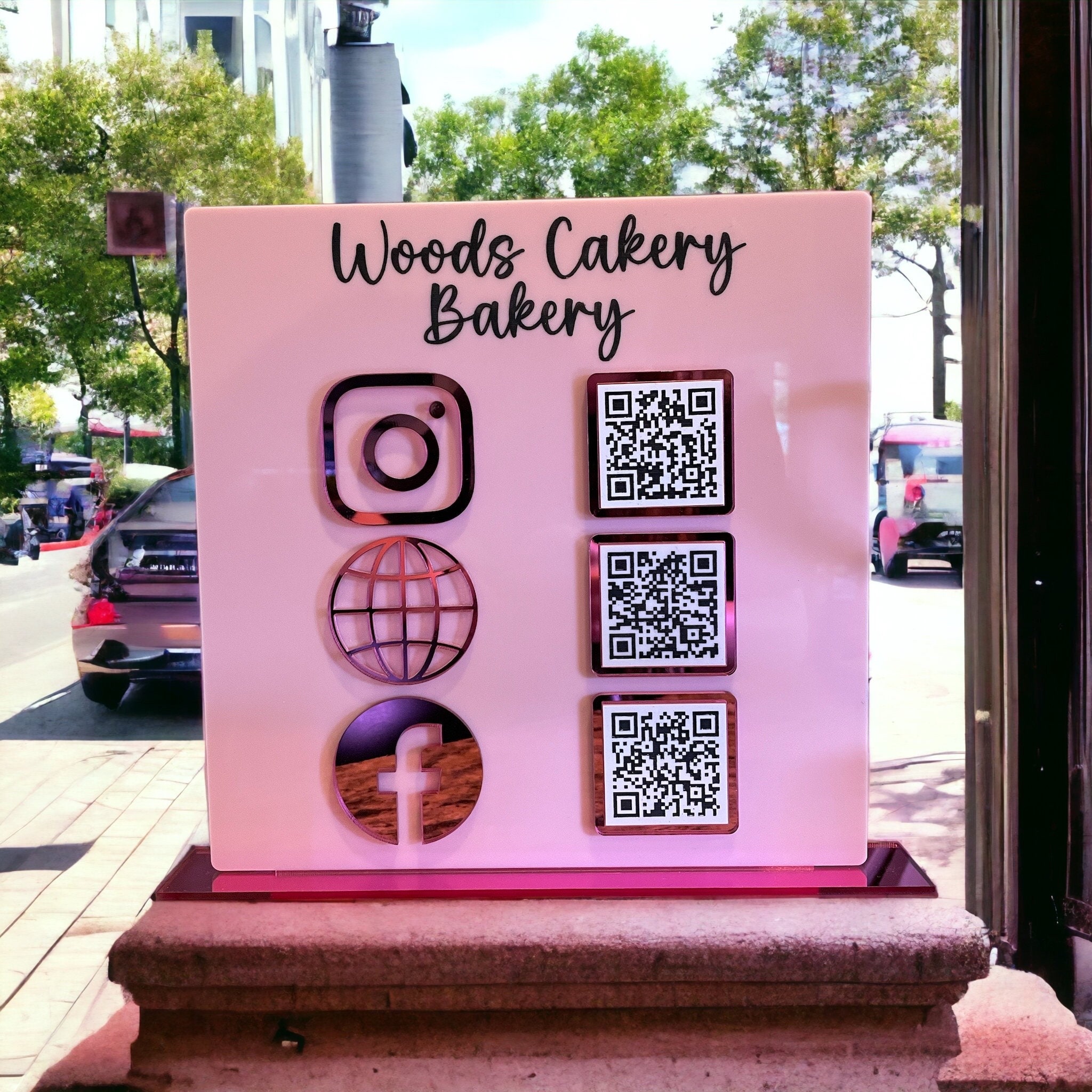 Custom QR Code Business Sign Social Media Payment Sign - Etsy