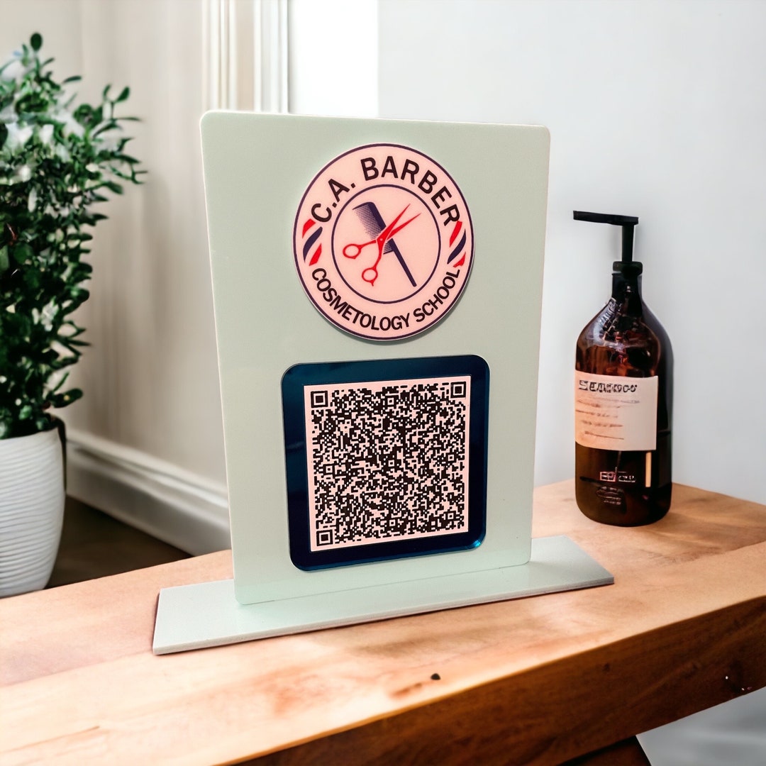 Single QR Code Stand, Business Social Media Sign, Small Business ...