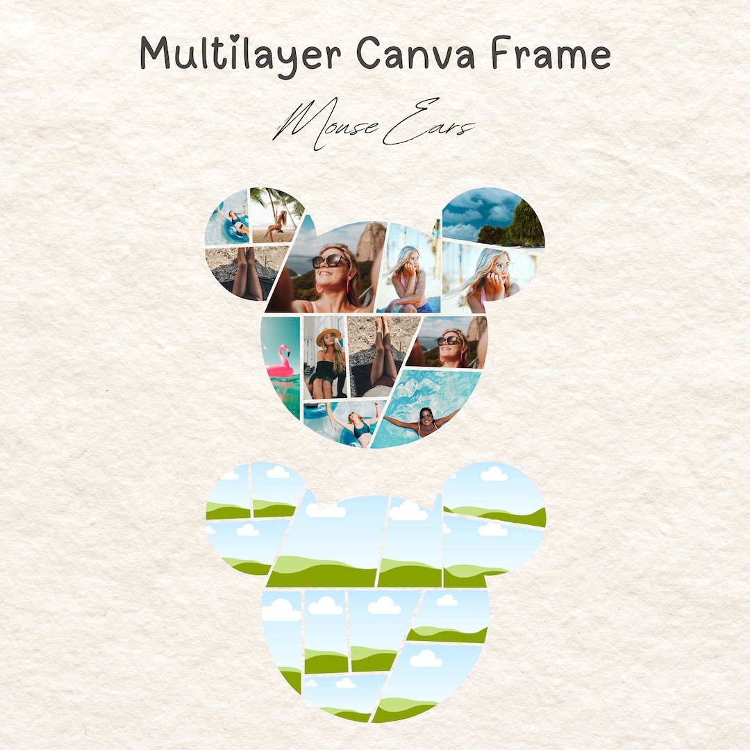 Mouse Ears Canva Frame Template: Sublimation Design (PLR) - Etsy