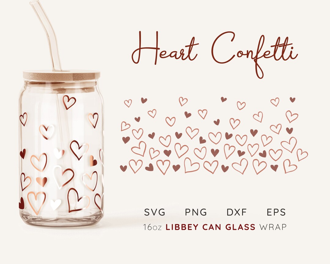 Beer Can Glass Svg Hearts LIBBEY GLASS SVG Libbey Glass Wrap Svg ...