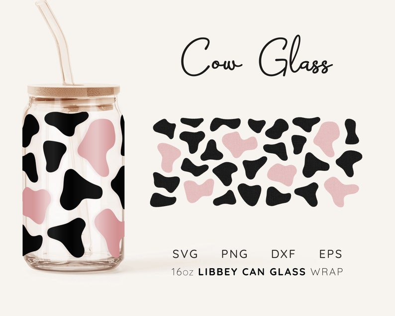 Beer Can Glass Svg Wrap Cow LIBBEY GLASS SVG 16oz Libby Glass - Etsy