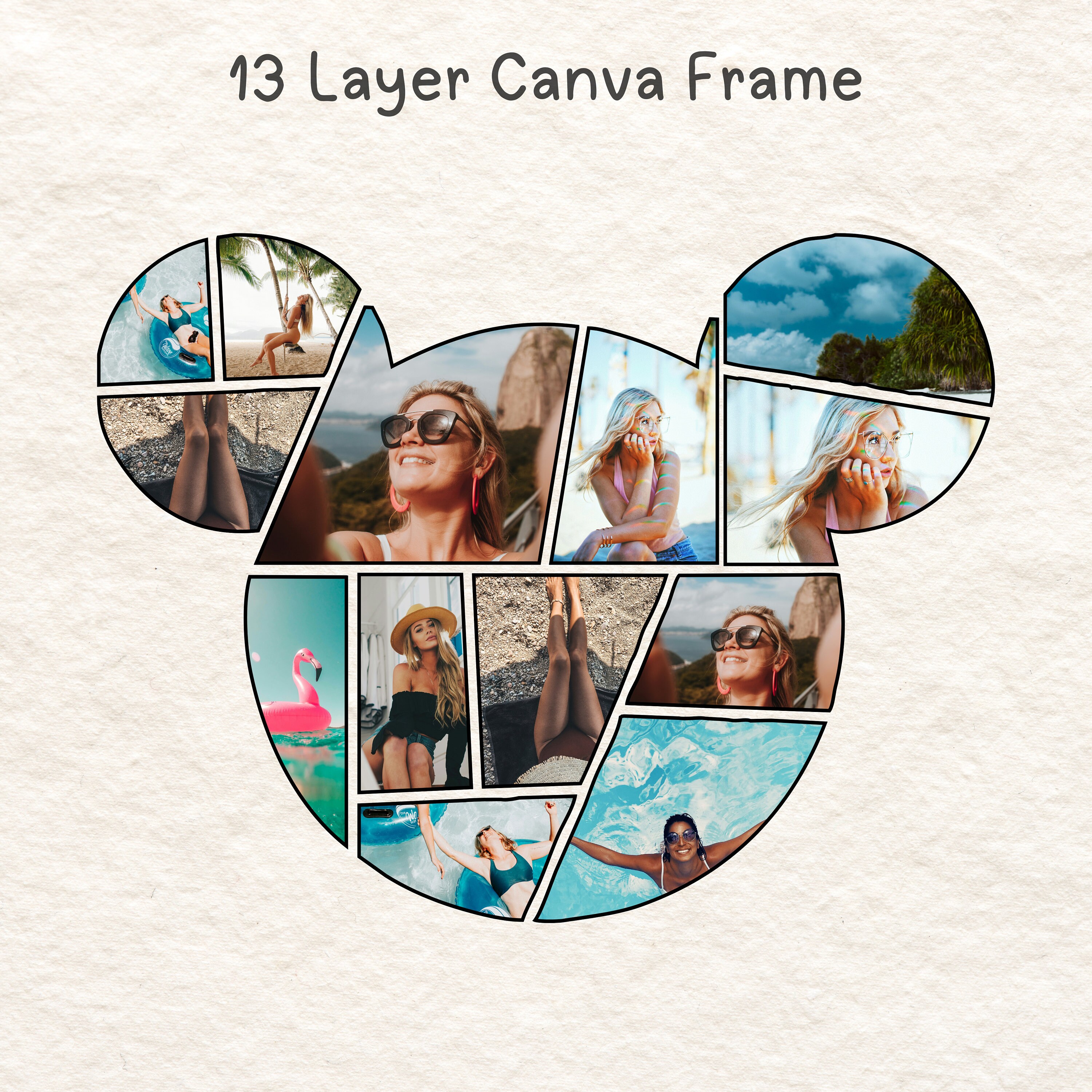 Mouse Ears Canva Frame Template: Sublimation Design (PLR) - Etsy
