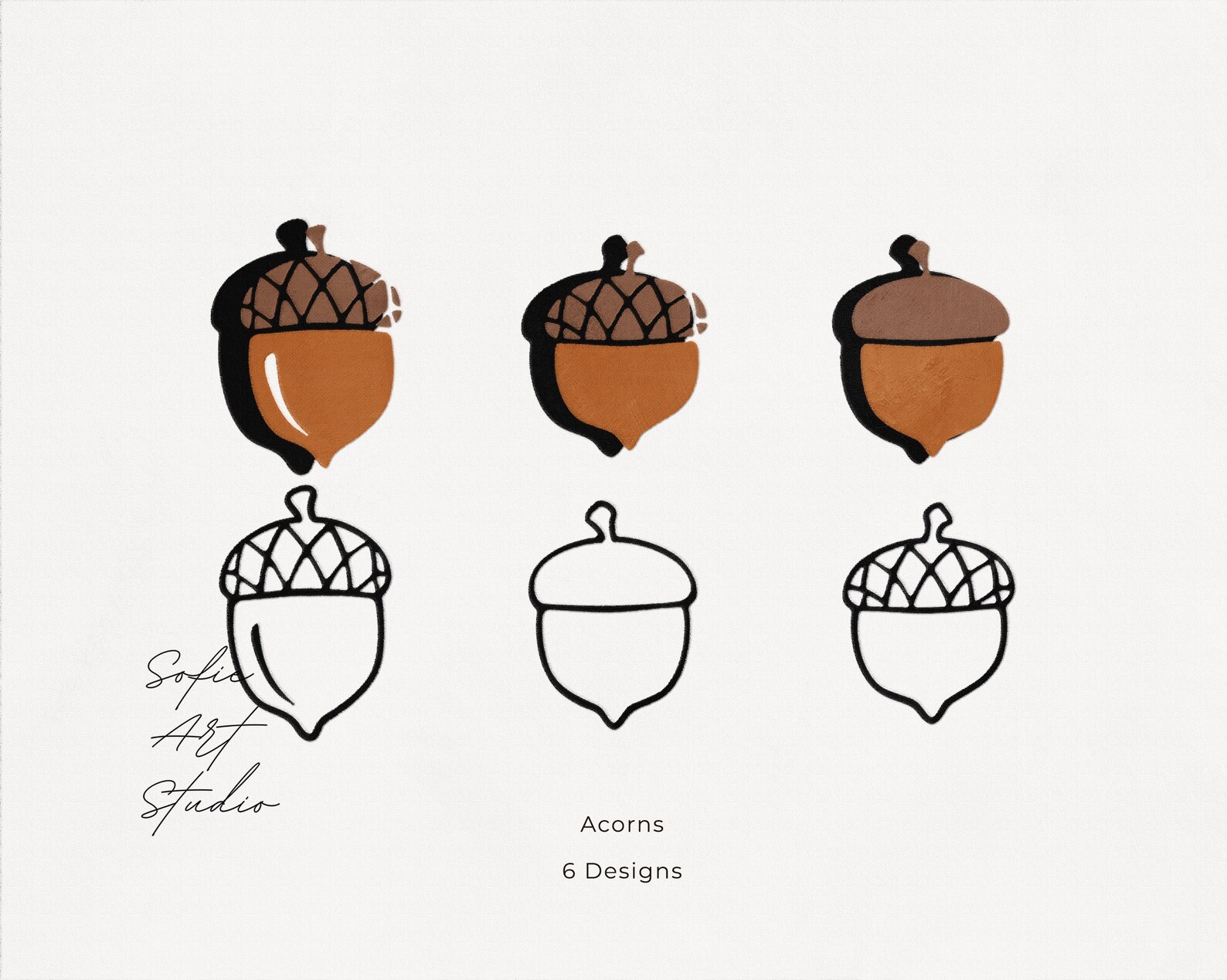 Acorn SVG Bundle: Fall & Thanksgiving Clipart (digital Files) - Etsy