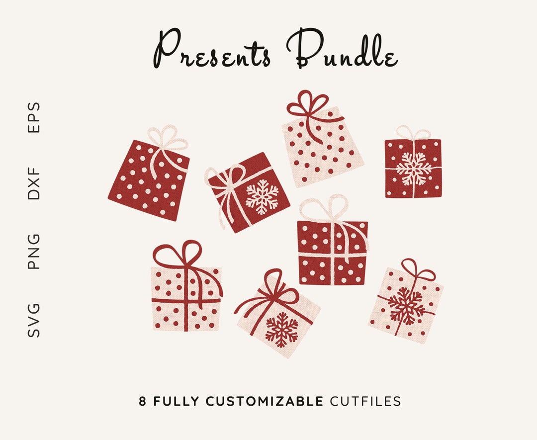Christmas Present SVG Bundle Christmas Present Clipart Christmas Gift ...