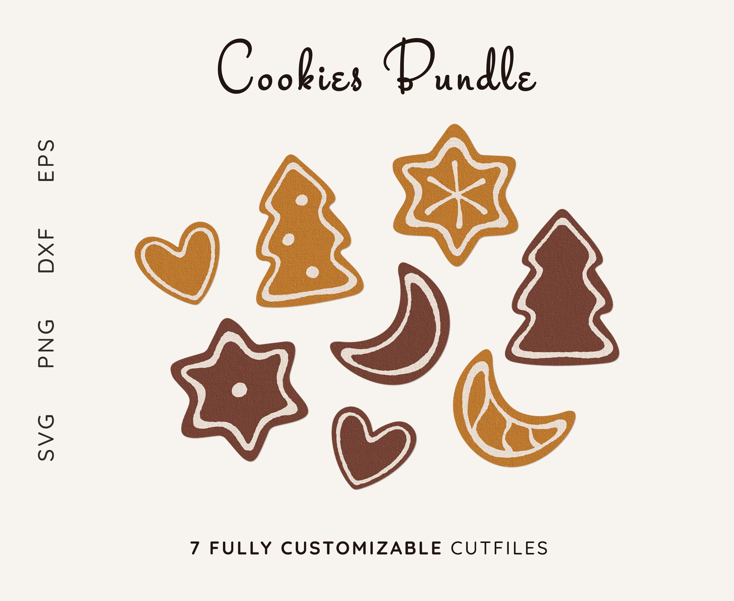 GINGERBREAD SVG Bundle Gingerbread Svg Laser Christmas | Etsy