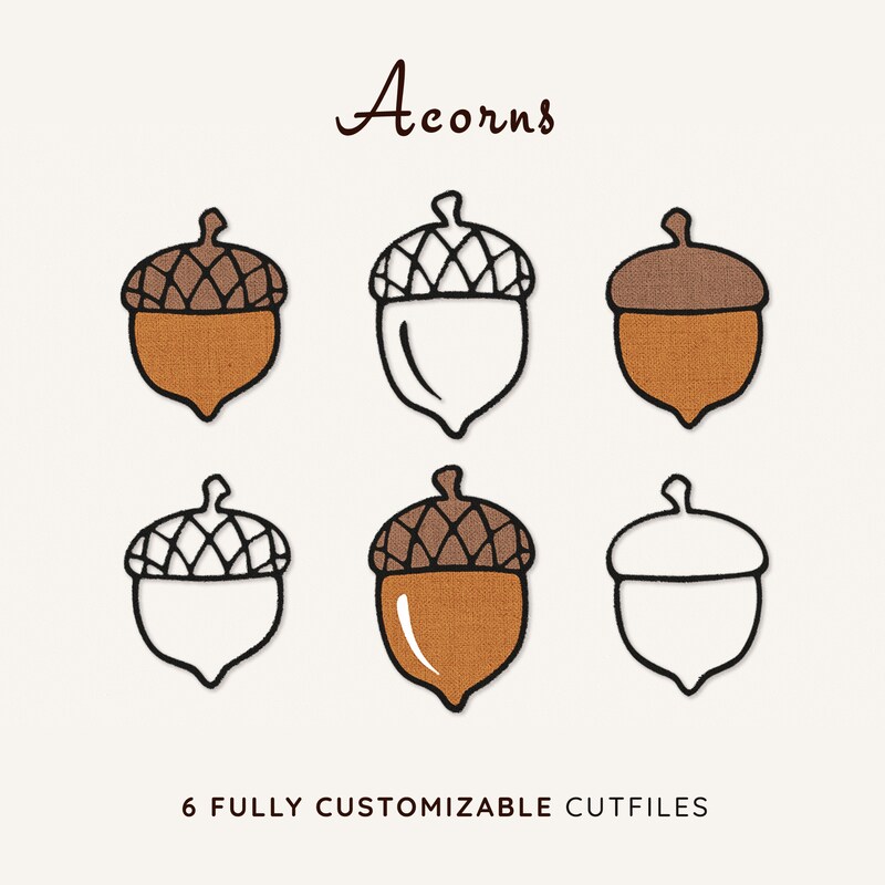Acorn Clipart - Etsy